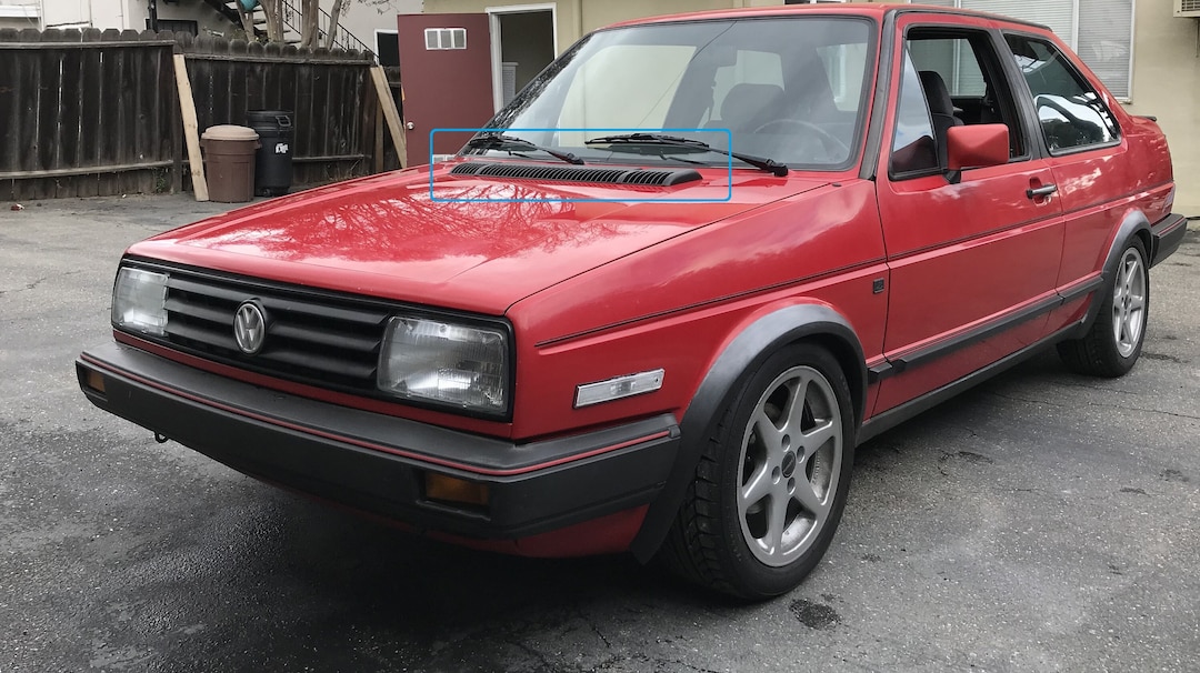 VW Golf Mk2 Jetta Hood Scoop Spoiler Bonnet Vent Grille Rallye GT. for ...