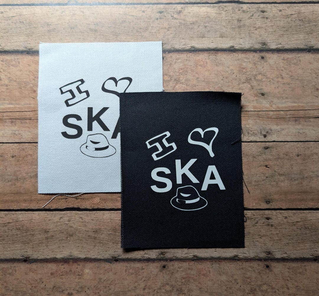 Vinyl Sew on Punk Patch: I Love Ska- Heavy Metal Battle Vests • Punk ...