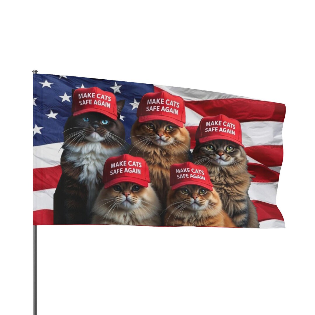 Make Cats Safe Again American Flag, Cat Lover Gift, Patriotic Decor ...
