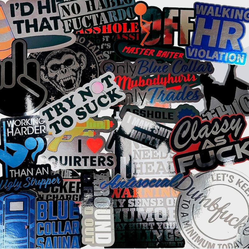 Hilarious Vinyl Stickers - Etsy