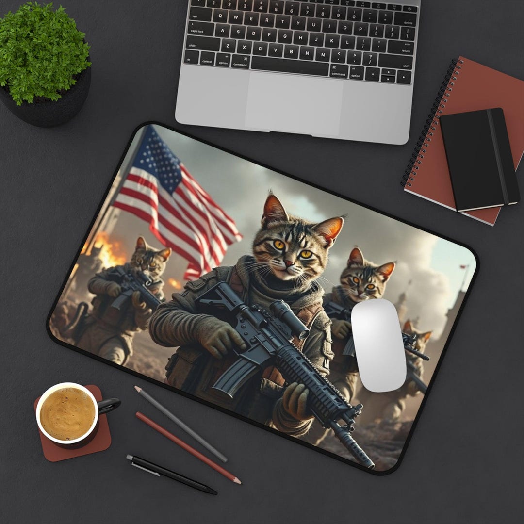 USA Cat Marines MAGA Desk Mat - Etsy