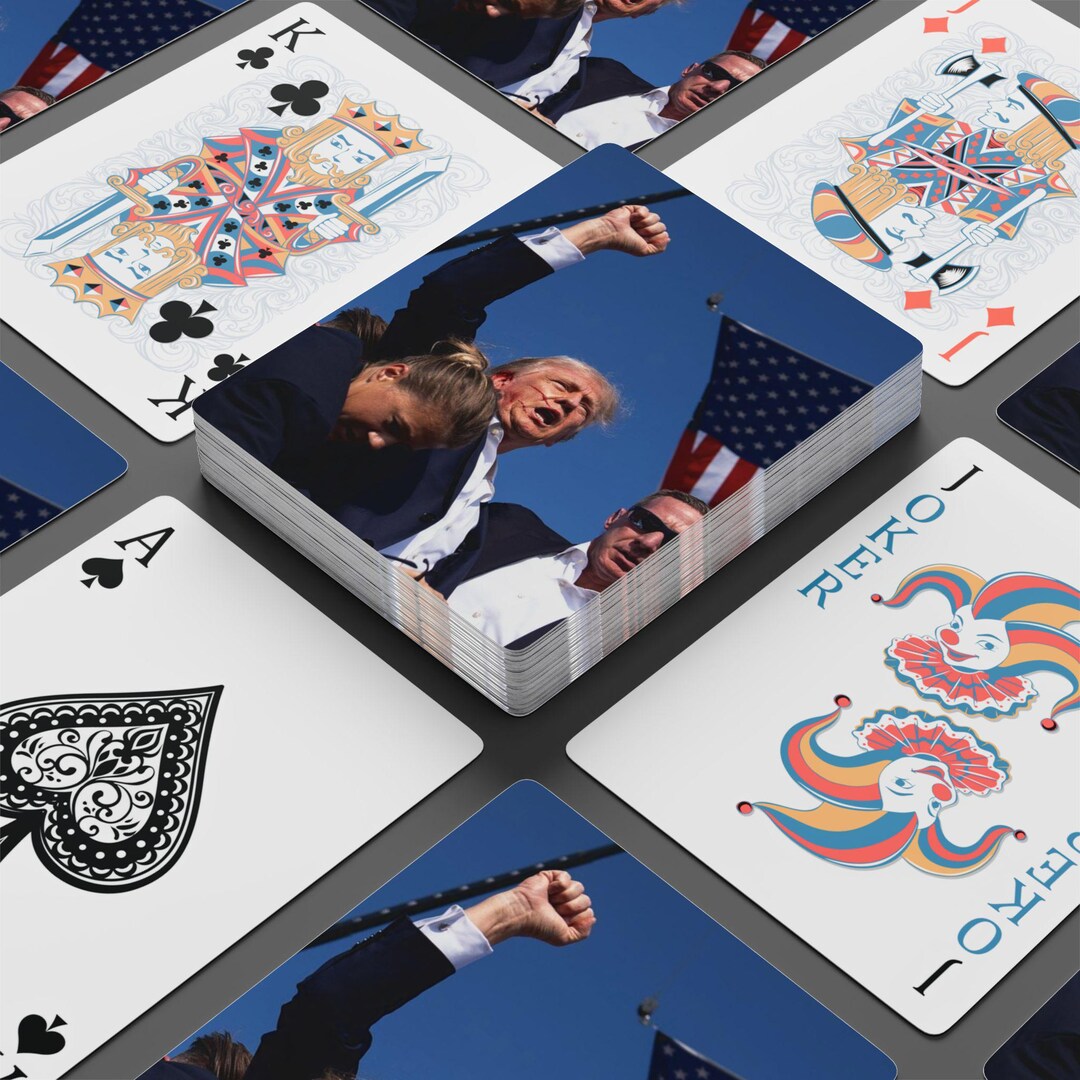 Trump Iconic FIGHT Playing Cards - Etsy