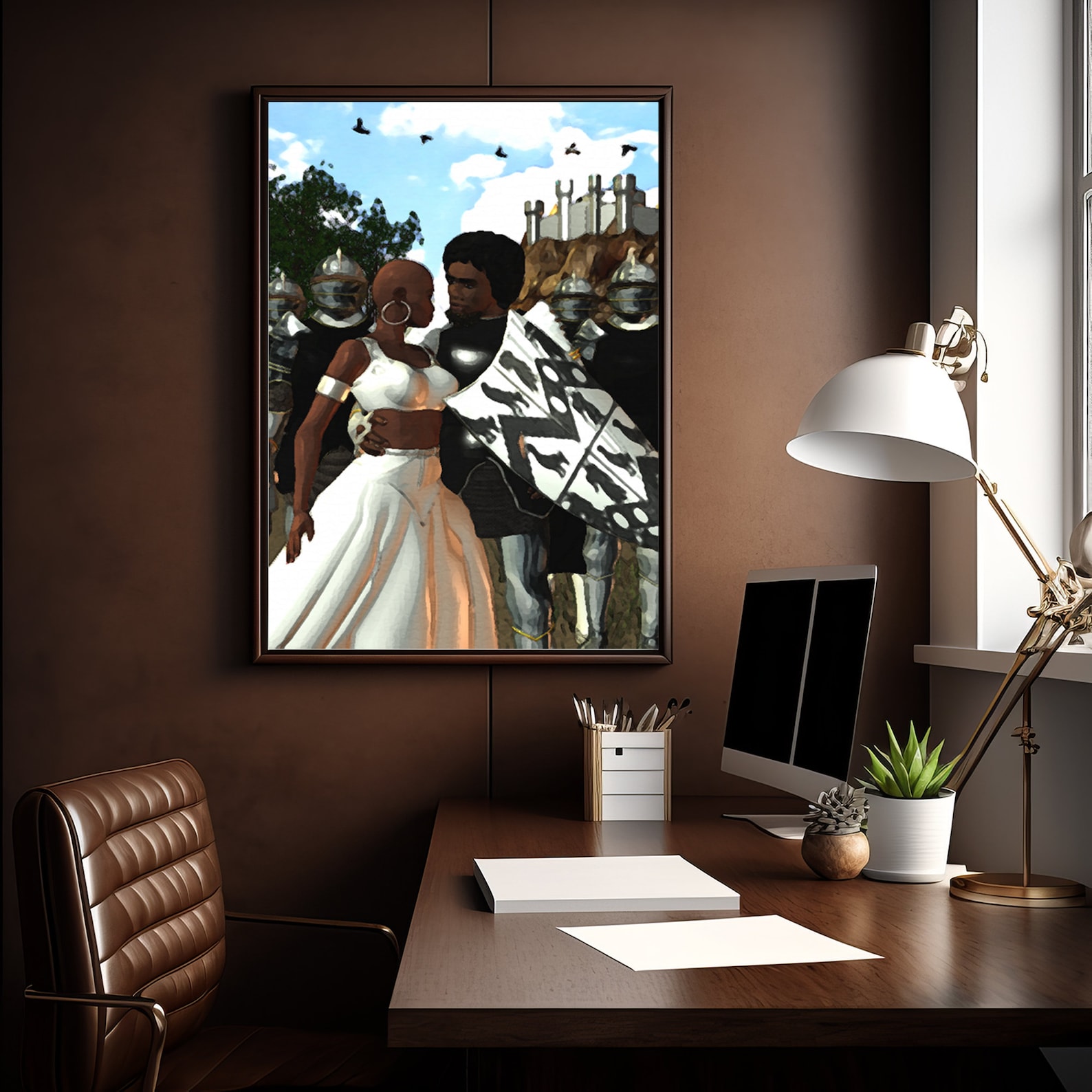 African American Artwork - Moorish Knight and His Woman - Instant ...