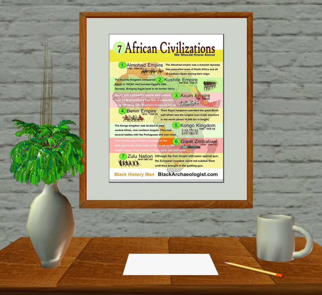 Ancient African Civilizations With African American Artwork by African ...