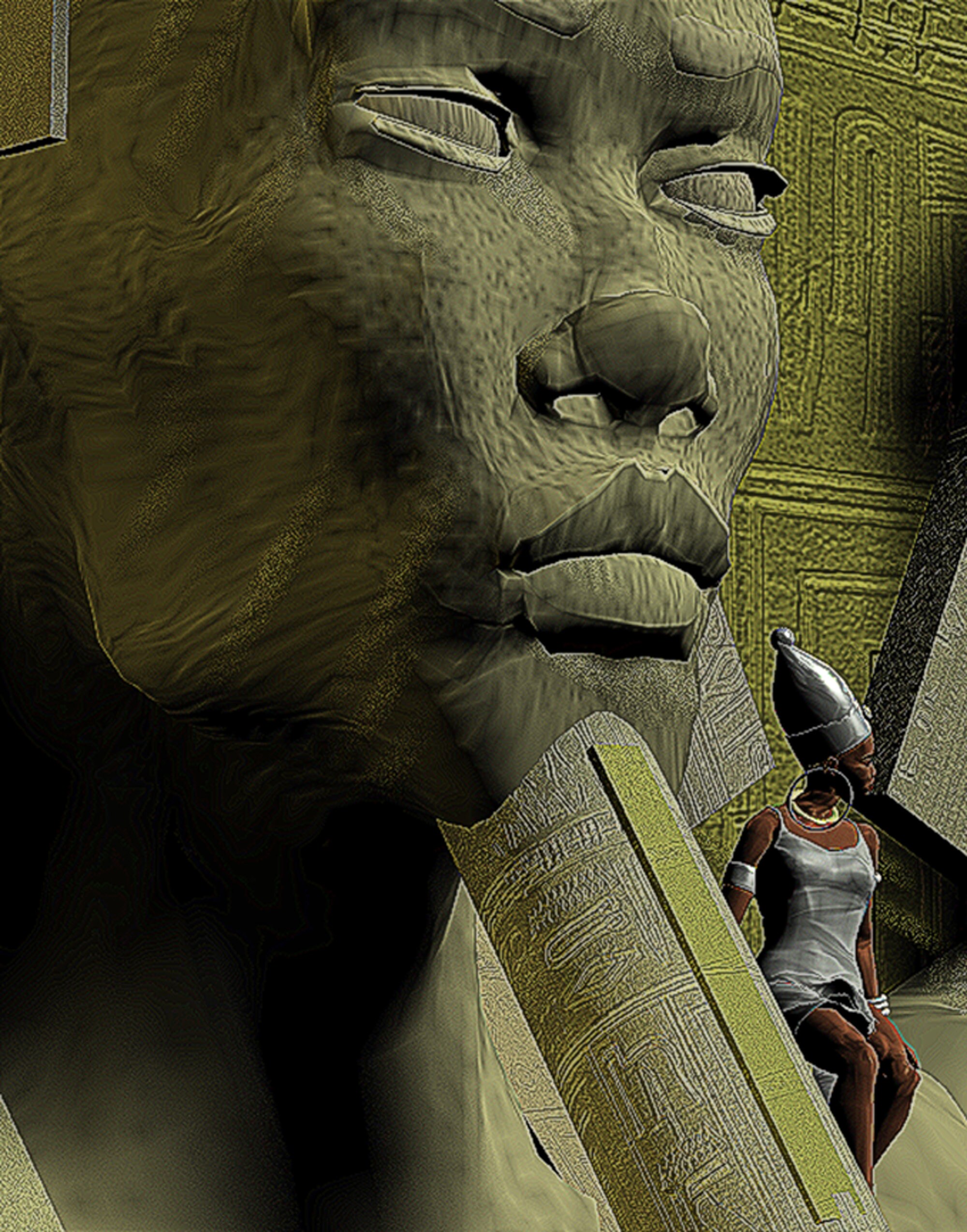 Ancient African History Black Egyptian Queen With Black Egyptian Statue ...