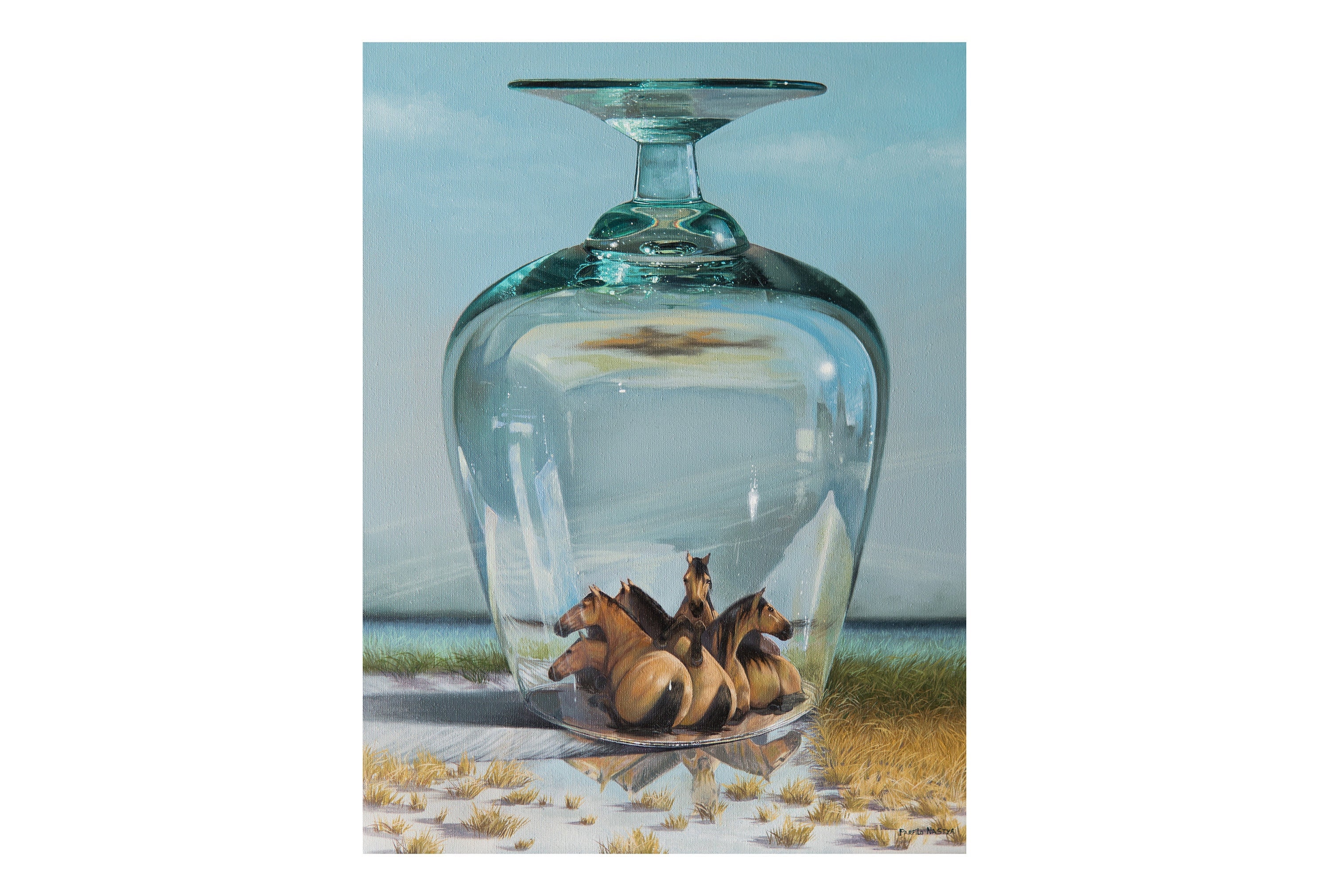 Indifference Original Oil Painting. Animals. Horse Portrait. Surrealism ...