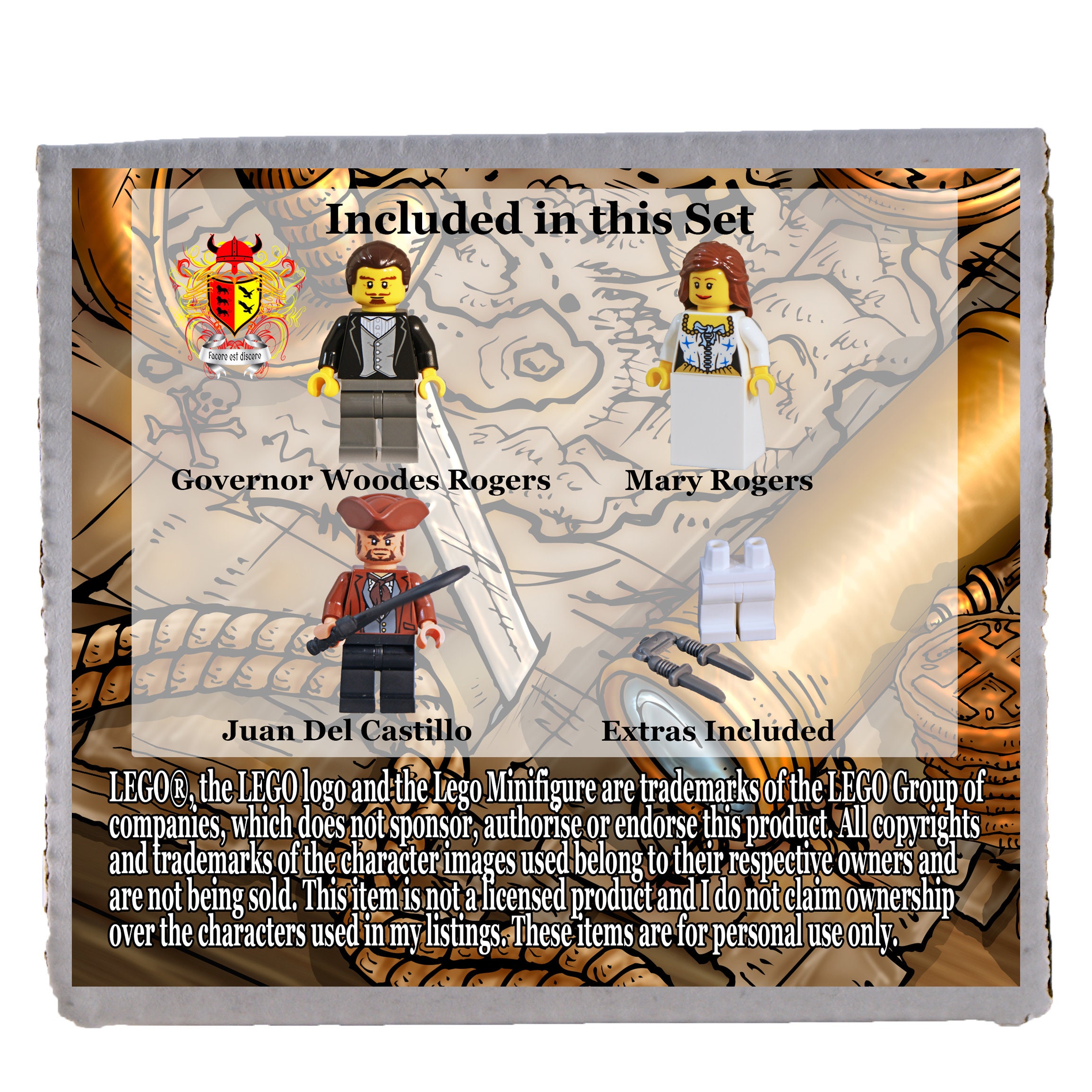 Governor Woodes Rogers Minifigures Made of LEGO® - Etsy