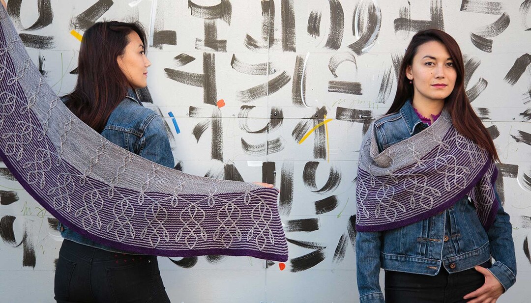 Cypri Shawl Knitting Pattern: Slipped Stitch Design (PDF Pattern) - Etsy