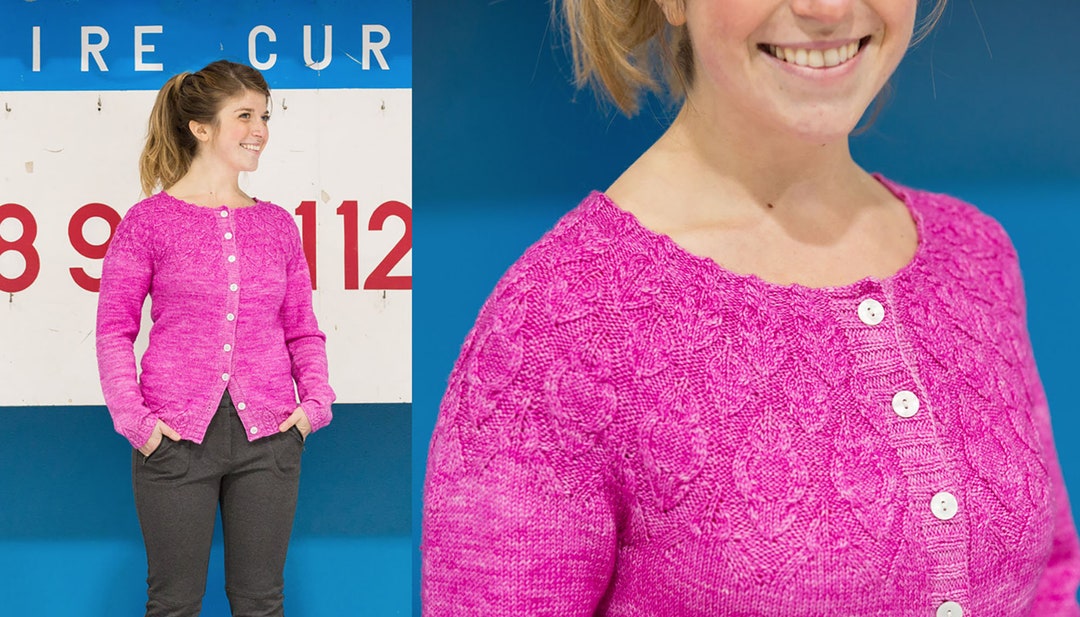 Dendri Cable Cardigan Knitting Pattern: Circular Yoke Sweater for Women ...