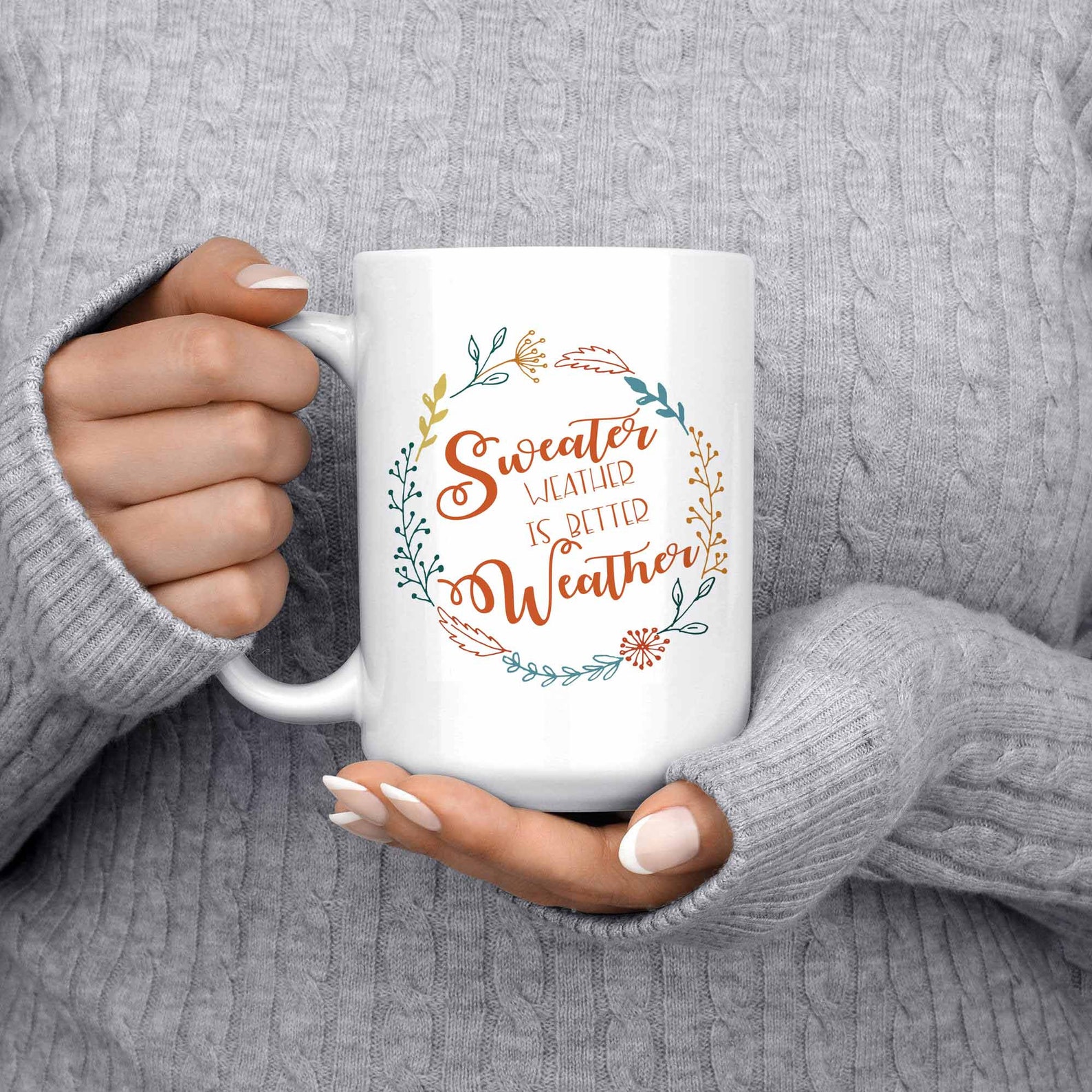 Sweater Weather Ceramic Mug 15 Oz - Etsy