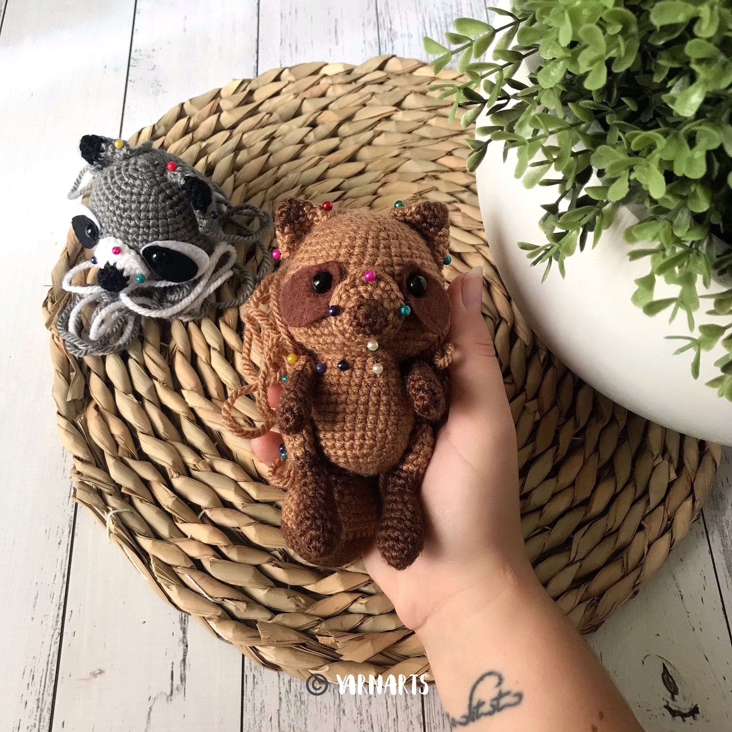 Tanuki with Apron .CROCHET PATTERN ONLY. | Etsy