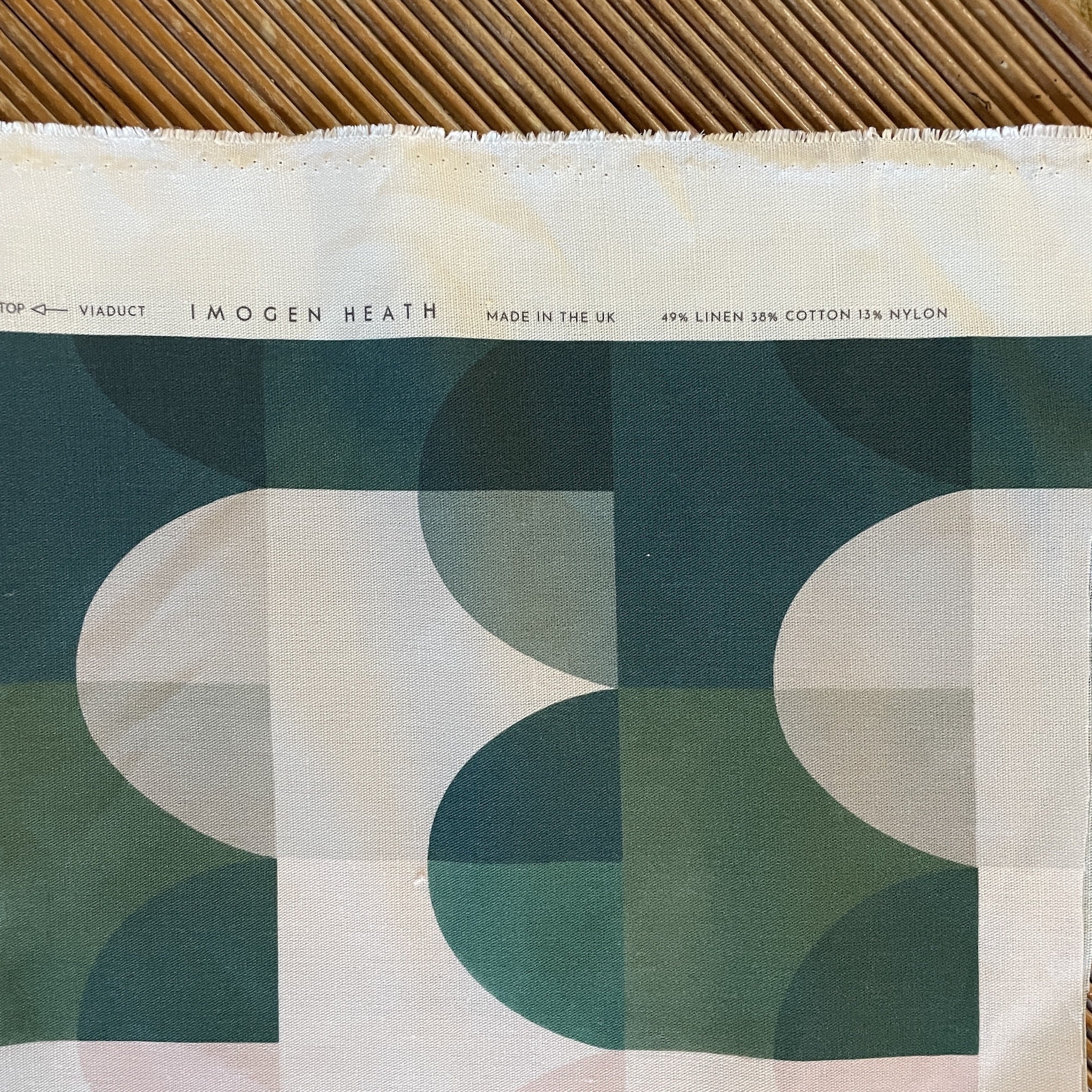 Imogen Heath Viaduct Home Decor Linen Blend FABRIC for Bold yet Calming Geometric Design Old ...