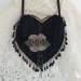 Gorgeous Antique Edwardian Victorian Velvet Beaded Heart Shape Bag ...
