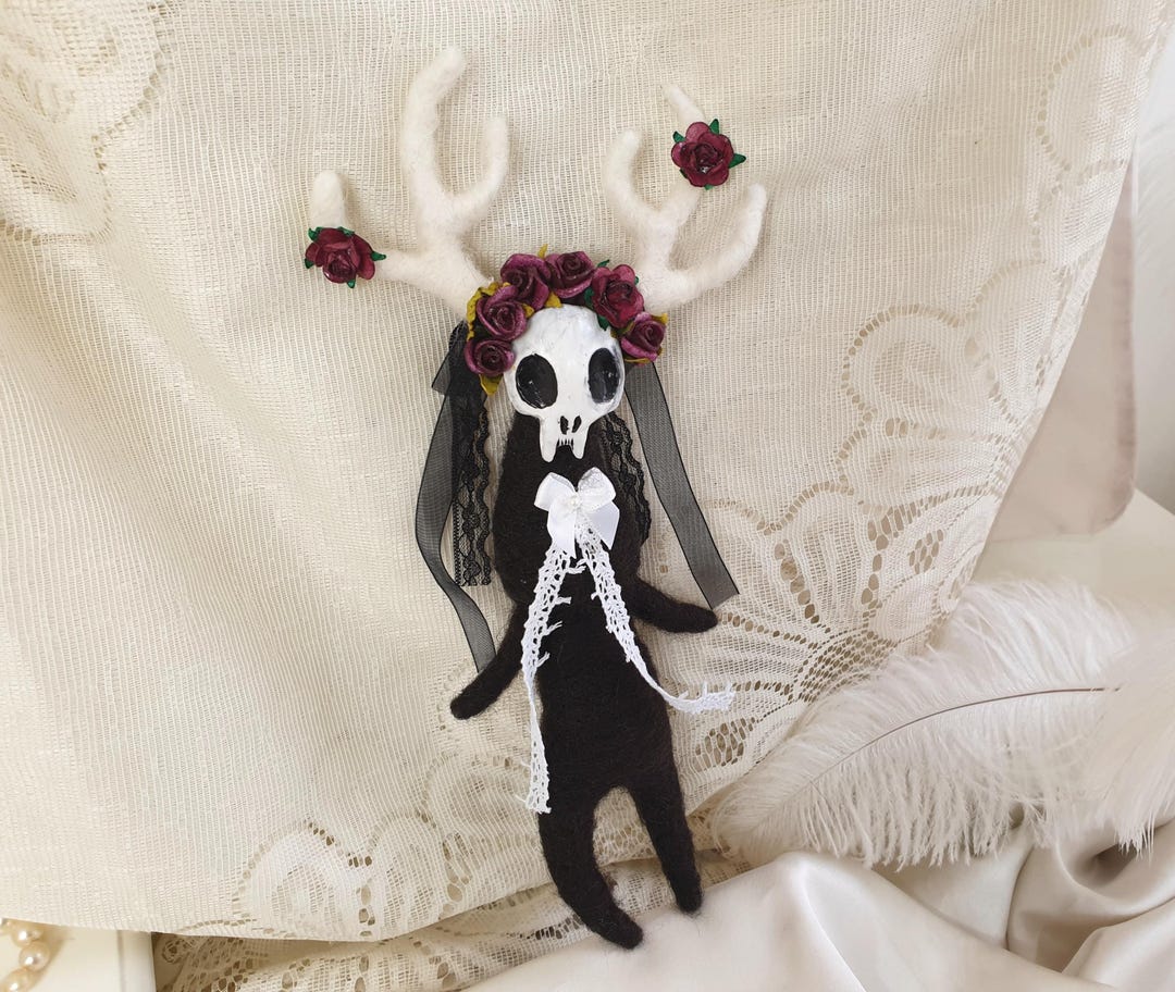 Cute Needle Felted Wendigo Cryptid Folklore Folkart Decoration - Etsy