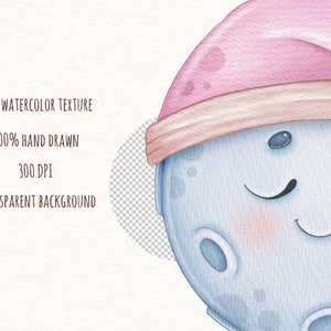 Good Night Planet Clip Art, Sleeping Space Clipart, Instant Download - Etsy