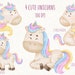 Watercolor Unicorn Clipart, Rainbow Clip Art, Unicorn Birthday, Instant ...