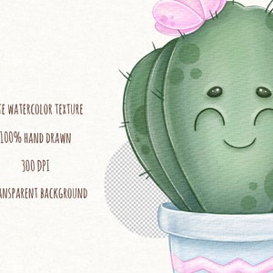 Kawaii Cactus Clipart, Digital Kawaii Stickers, Printable PNG - Etsy