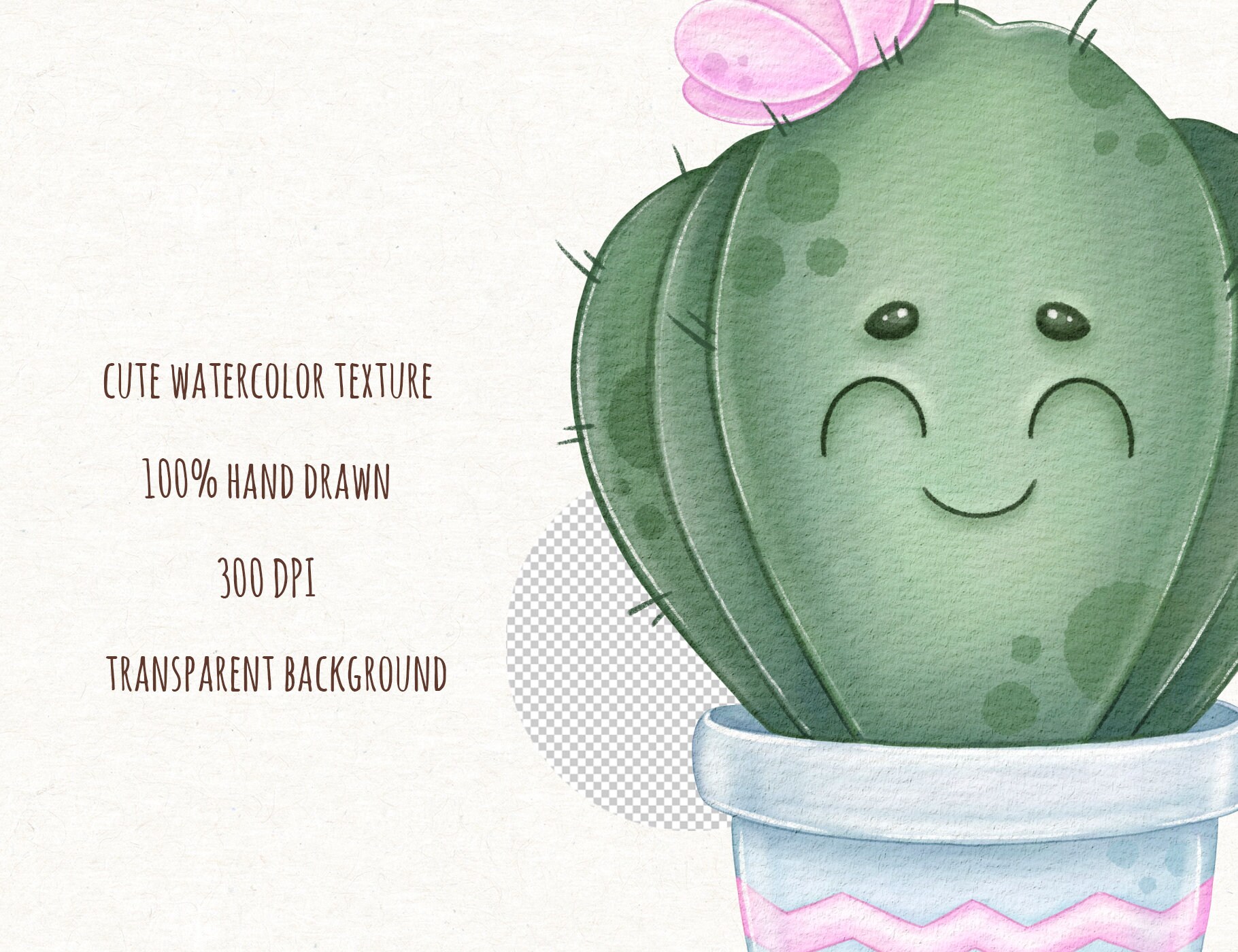 Kawaii Cactus Clipart, Digital Kawaii Stickers, Printable PNG - Etsy