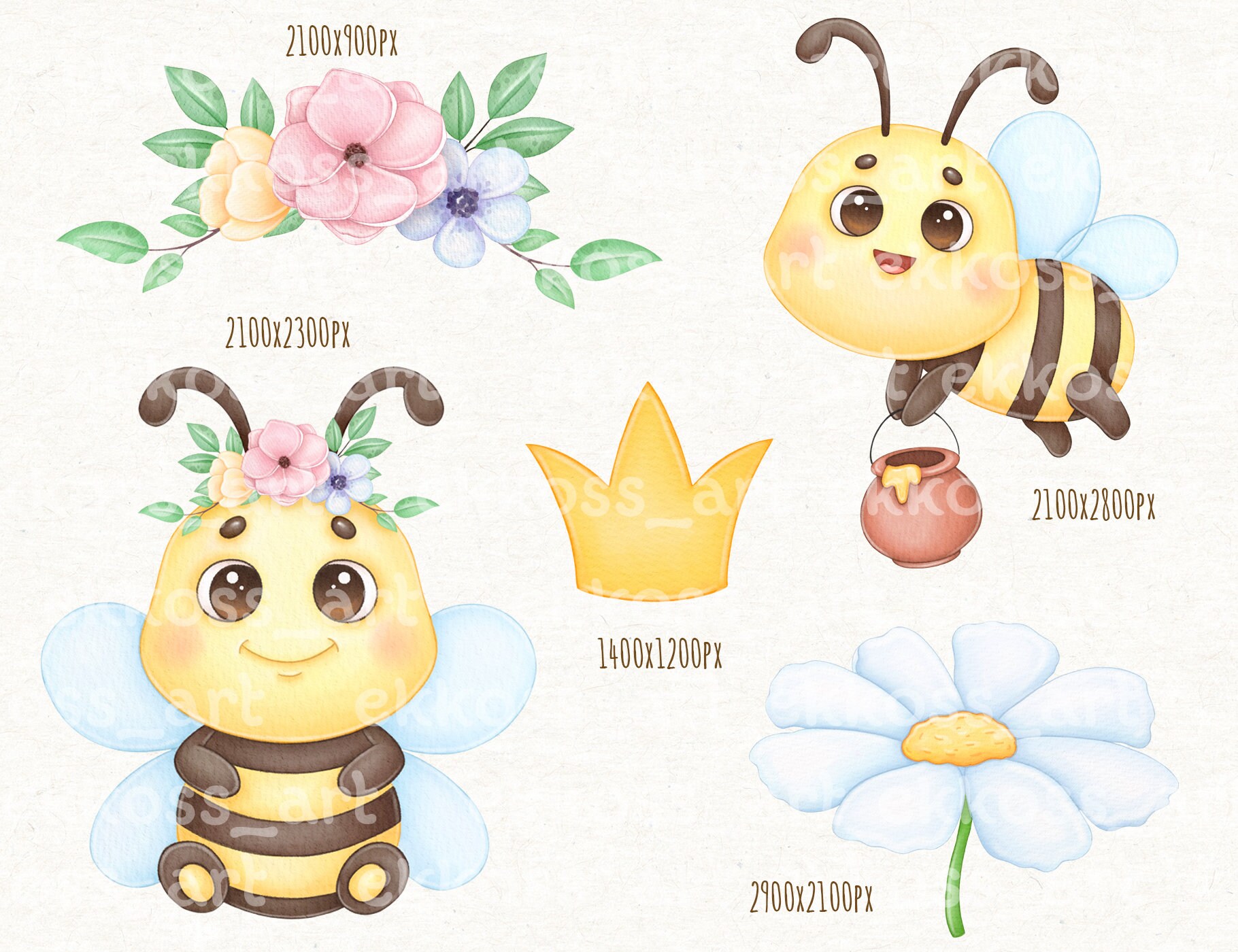 Cute Bee Png Honey Bee Watercolor Clipart Sublimation Png - Etsy