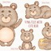 Cute Bear and Bee Watercolor Clipart, Instant Download, Digital Png ...