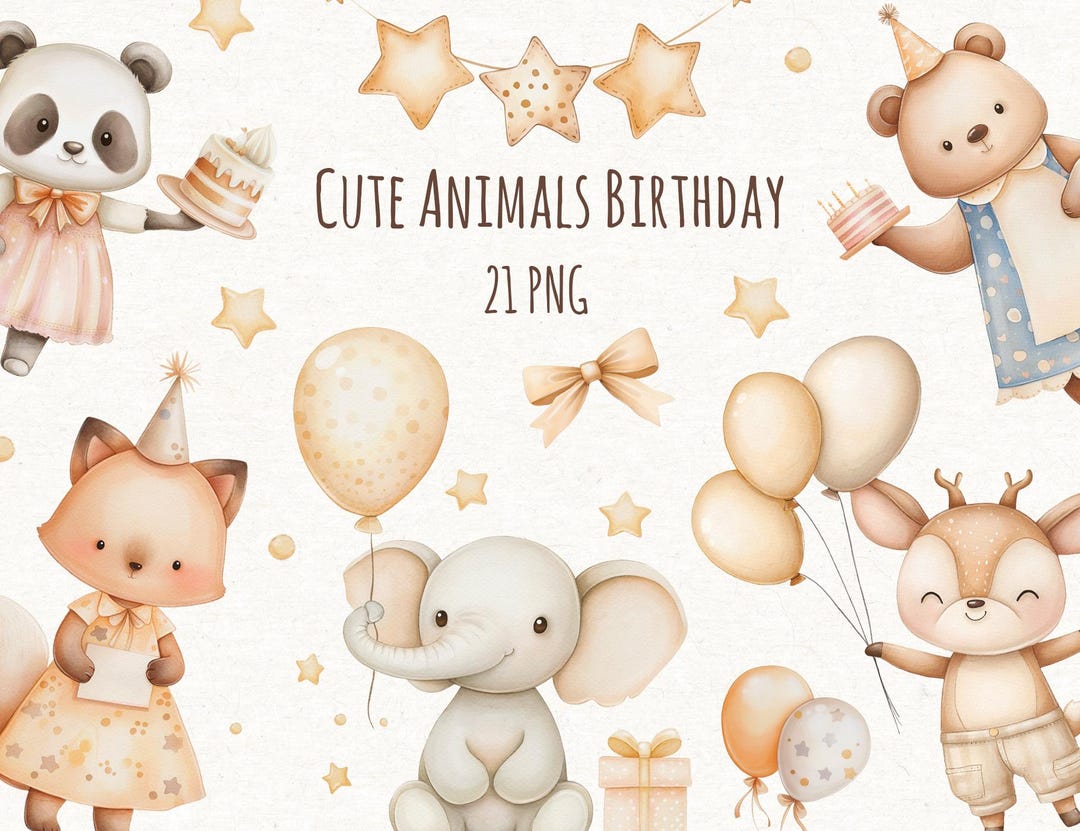 Happy Birthday Watercolor Clipart, Monthly Growth PNG, Baby Shower Clip ...