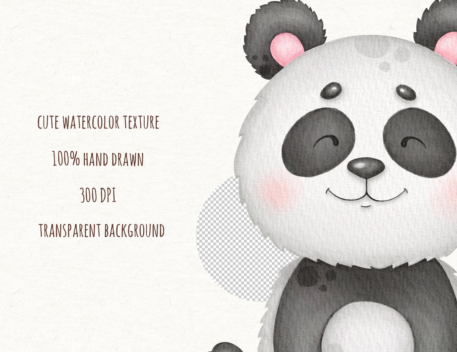 Watercolor Panda And Bamboo Clipart Digital Printable Art | Etsy