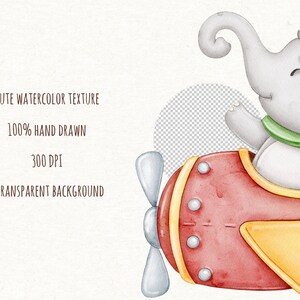 Watercolor Cute Pilot Animals, Airplan Nursery Art, Png - Etsy