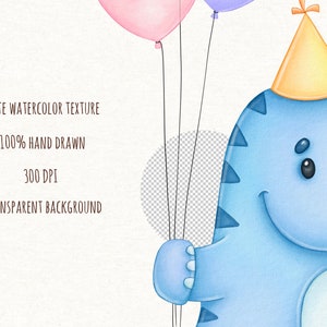 Dinosaur Birthday Watercolor Clipart, Dino Theme Birthday Party PNG - Etsy