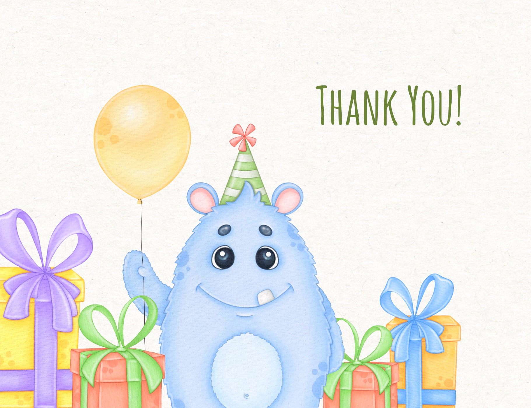 Watercolor Monsters Party Clipart Monster Birthday PNG - Etsy