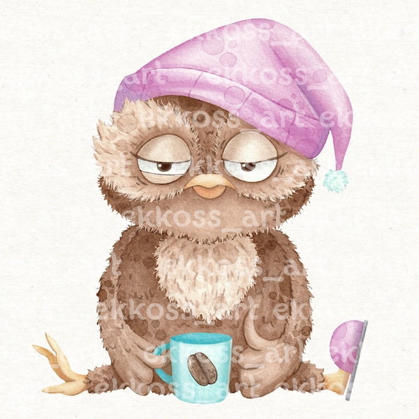 Sleeping Owls - Etsy