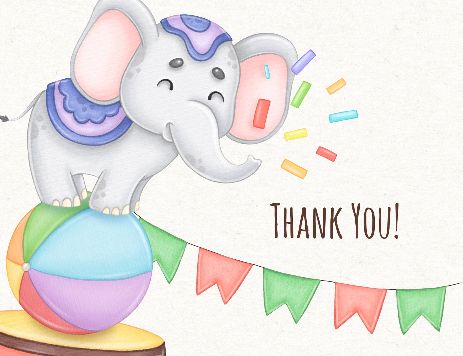 Circus and Animals Watercolor Clipart Baby Shower Printable - Etsy