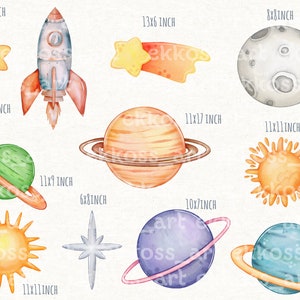 Astronaut Children Watercolor Clipart, Space Clipart PNG - Etsy
