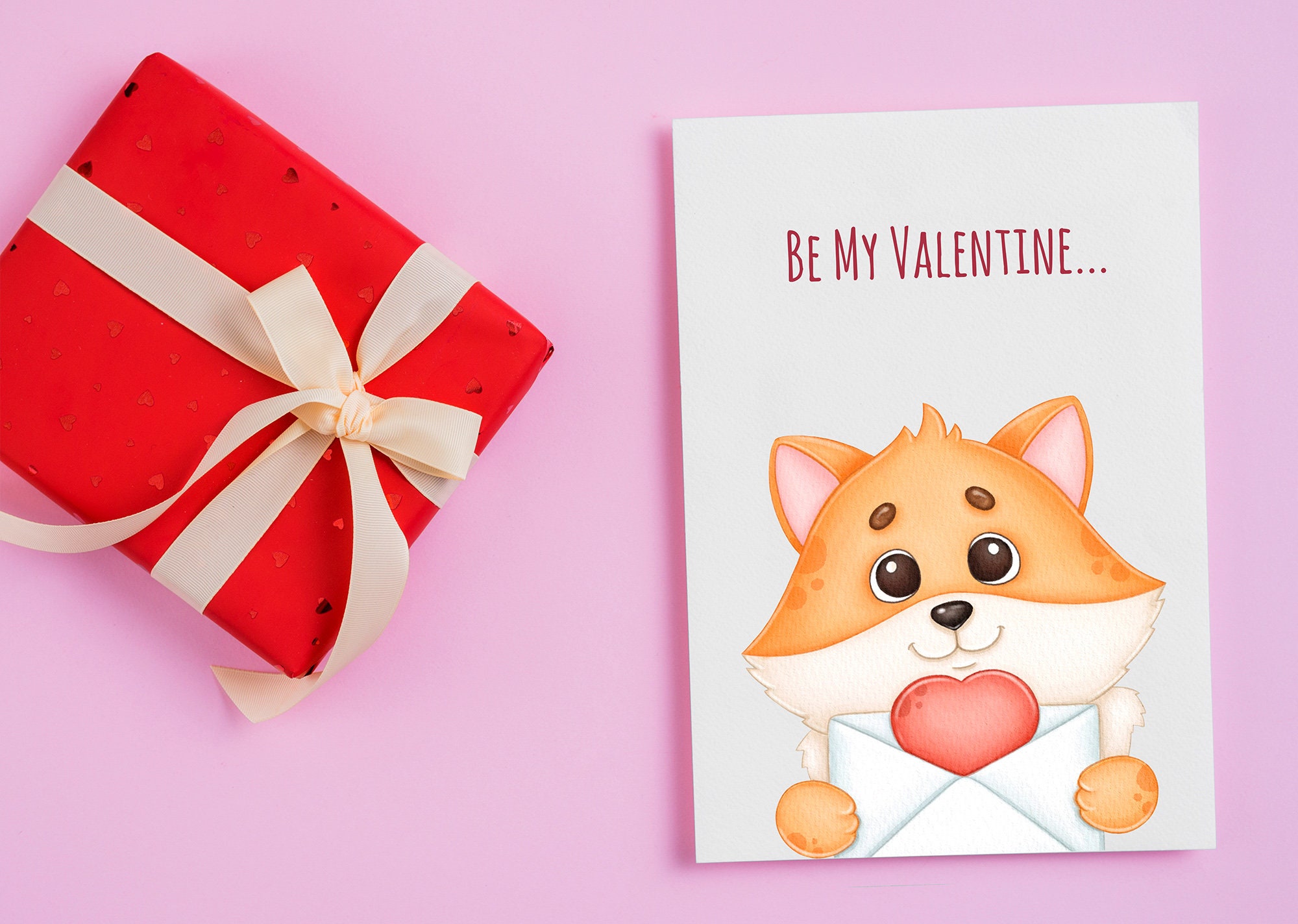 Valentines Day Watercolor Clipart Cute Animals in Love PNG | Etsy