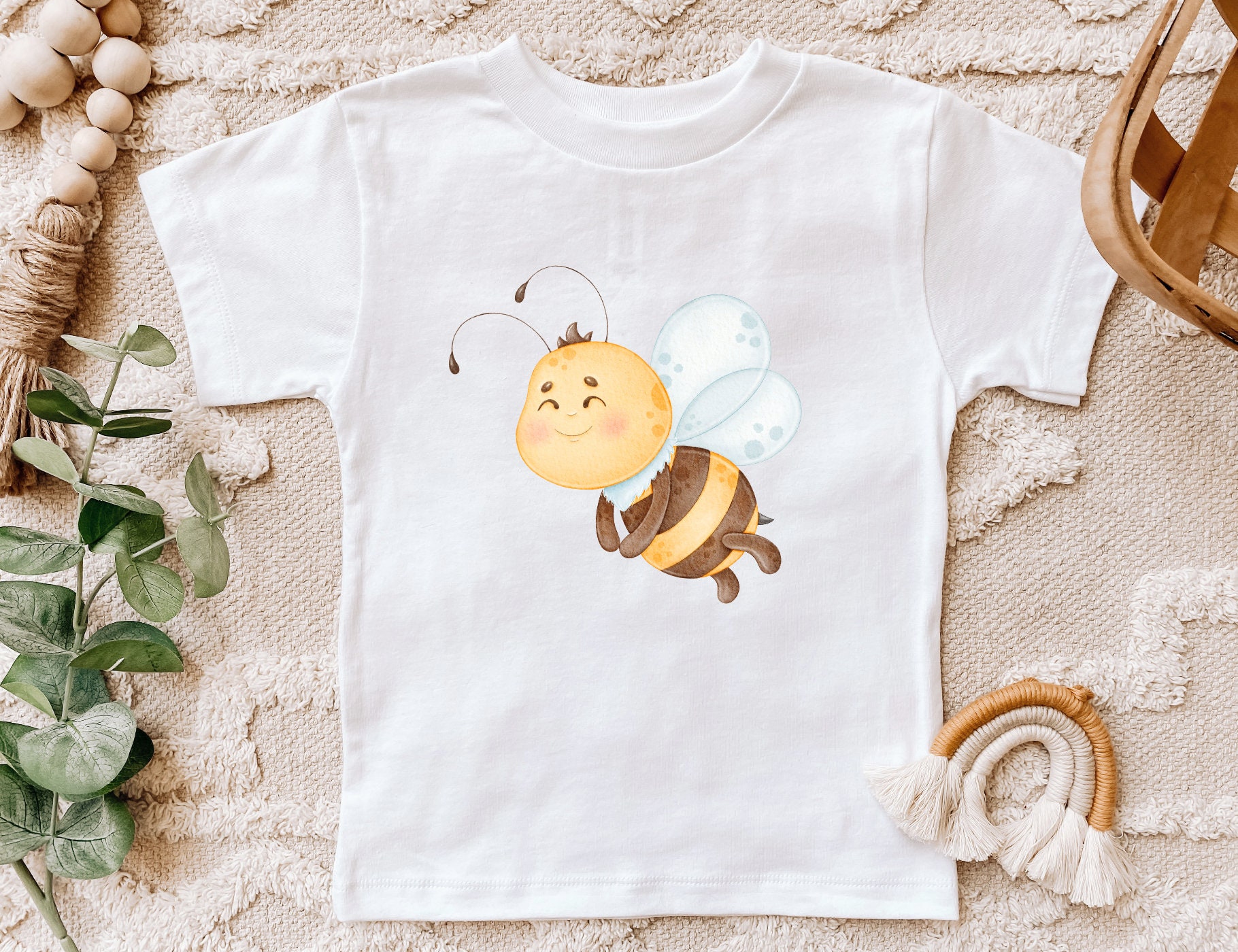 Bee and Daisy Watercolor Clip Art Cute Bee Digital Stickers - Etsy