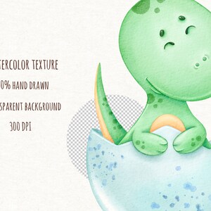 Watercolor Dinosaur Clipart, Digital Stickers, Instant Download ...