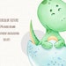 Watercolor Dinosaur Clipart, Digital Stickers, Instant Download ...