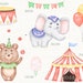 Circus and Animals Watercolor Clipart, Baby Shower Printable (Download ...