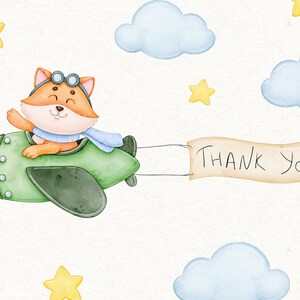 Watercolor Cute Pilot Animals, Airplan Nursery Art, Png - Etsy