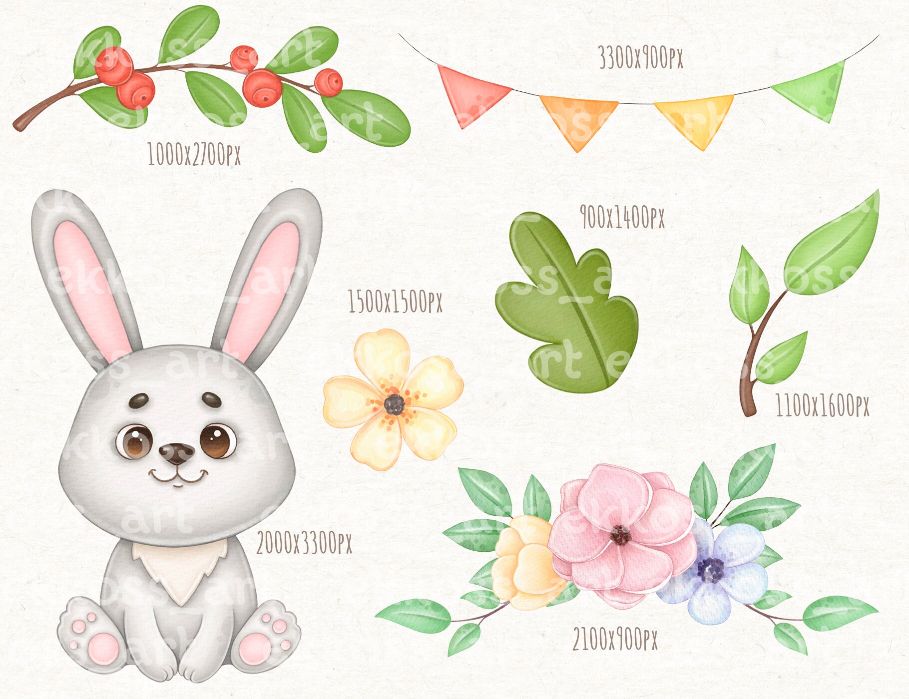 Watercolor Woodland Animals Clipart Forest Animals Png - Etsy