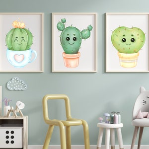 Kawaii Cactus Clipart, Digital Kawaii Stickers, Printable PNG - Etsy