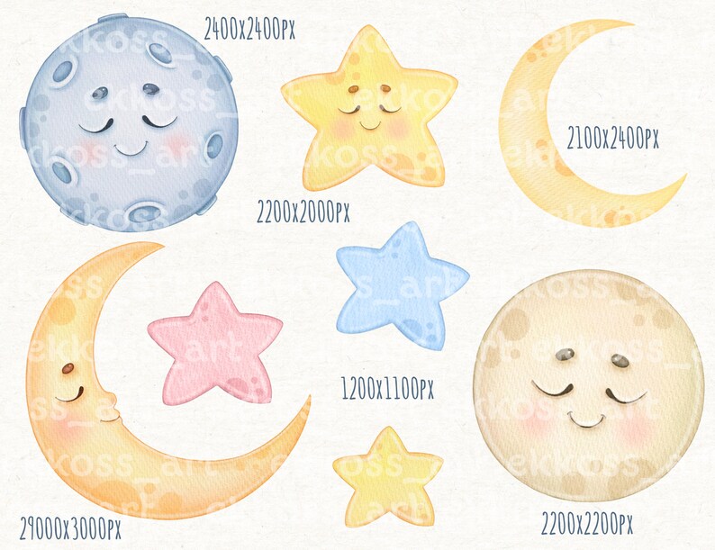 Good Night Planet Clip Art, Sleeping Space Clipart, Instant Download - Etsy