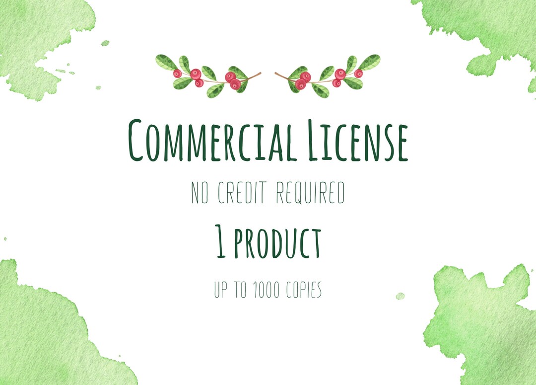 Commercial License, No Credit Required, for 1 Product, SINGLE Product ...