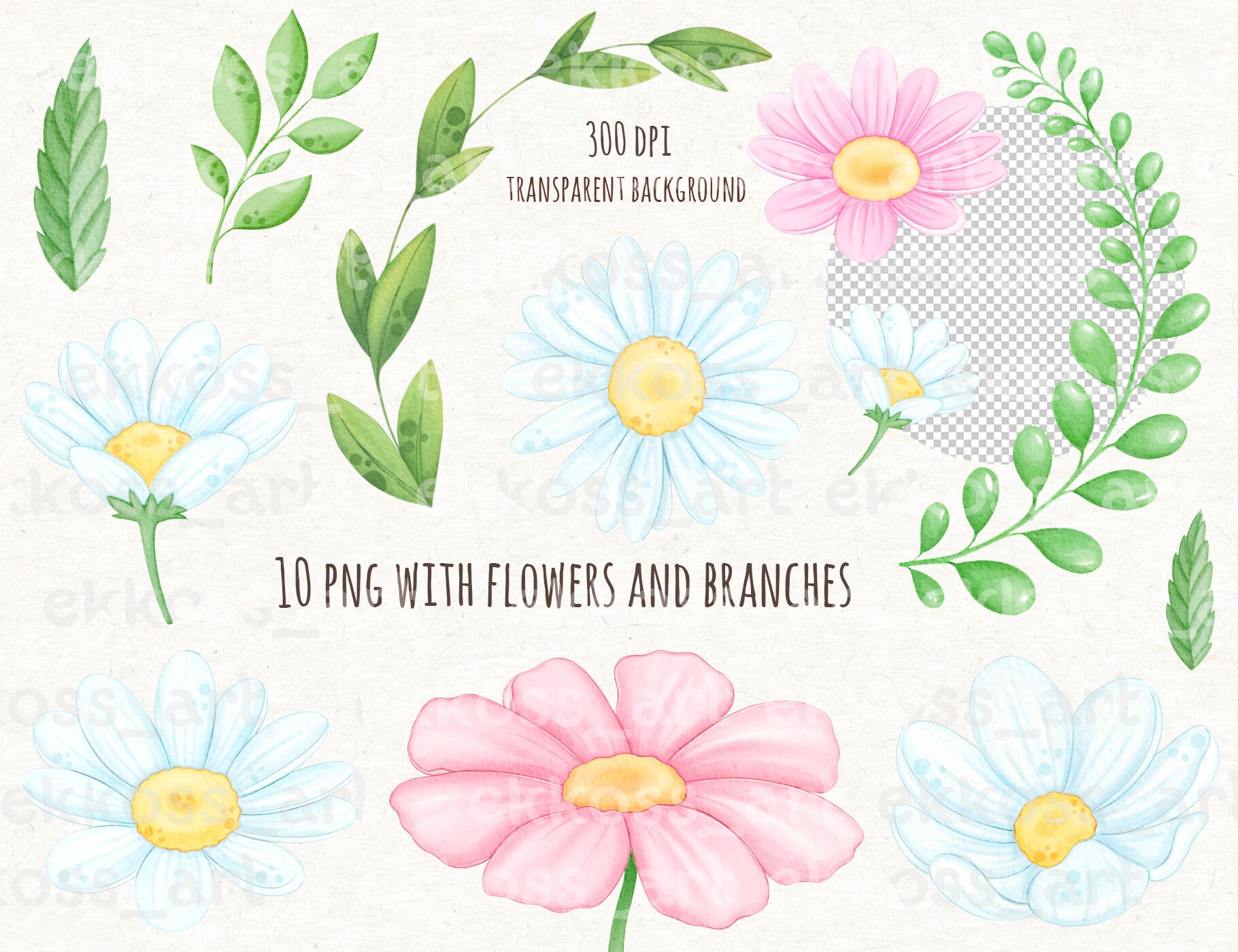 Bee and Daisy Watercolor Clip Art Cute Bee Digital Stickers - Etsy