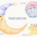 Good Night Planet Clip Art, Sleeping Space Clipart, Instant Download - Etsy