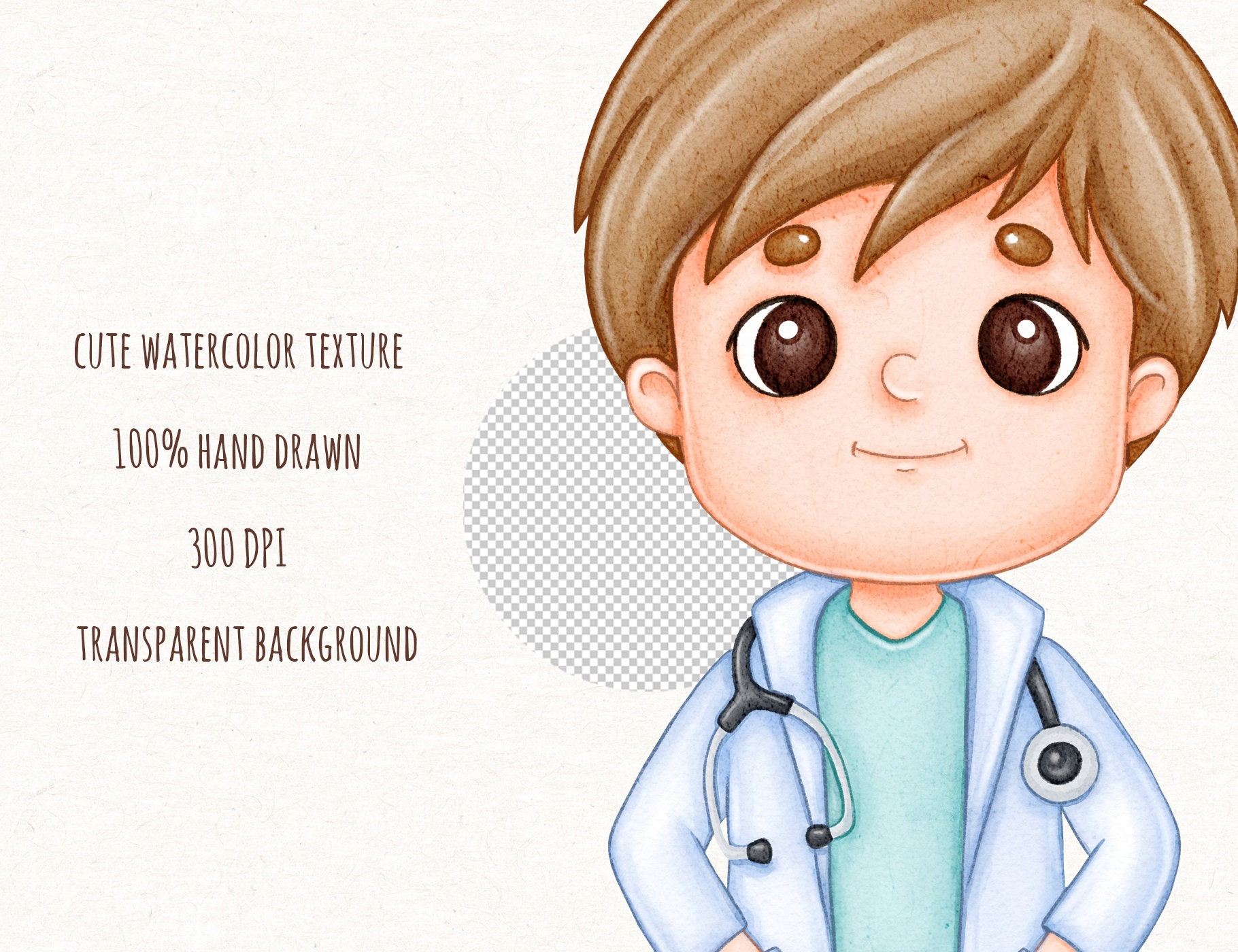 Nurse and Doctor Clipart, Medical Watercolor Clip Art, Png - Etsy