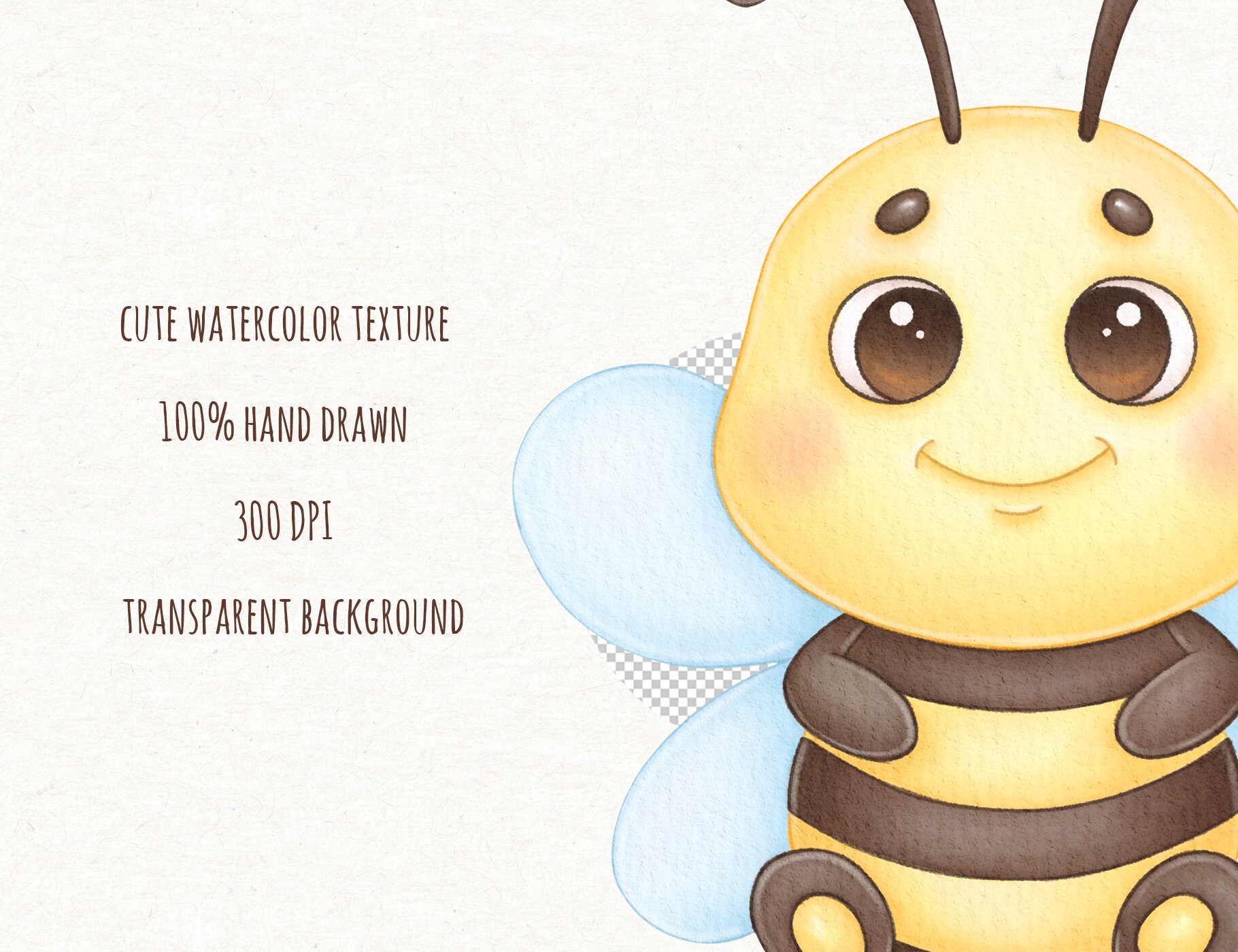 Cute Bee Png Honey Bee Watercolor Clipart Sublimation Png - Etsy
