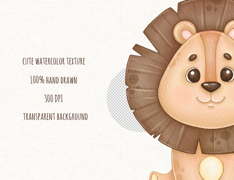 Cute Safari Animals Clipart, Jungle Baby Shower, Tropical Art PNG - Etsy