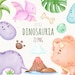 Watercolor Dinosaur Clipart, Digital Stickers, Instant Download ...