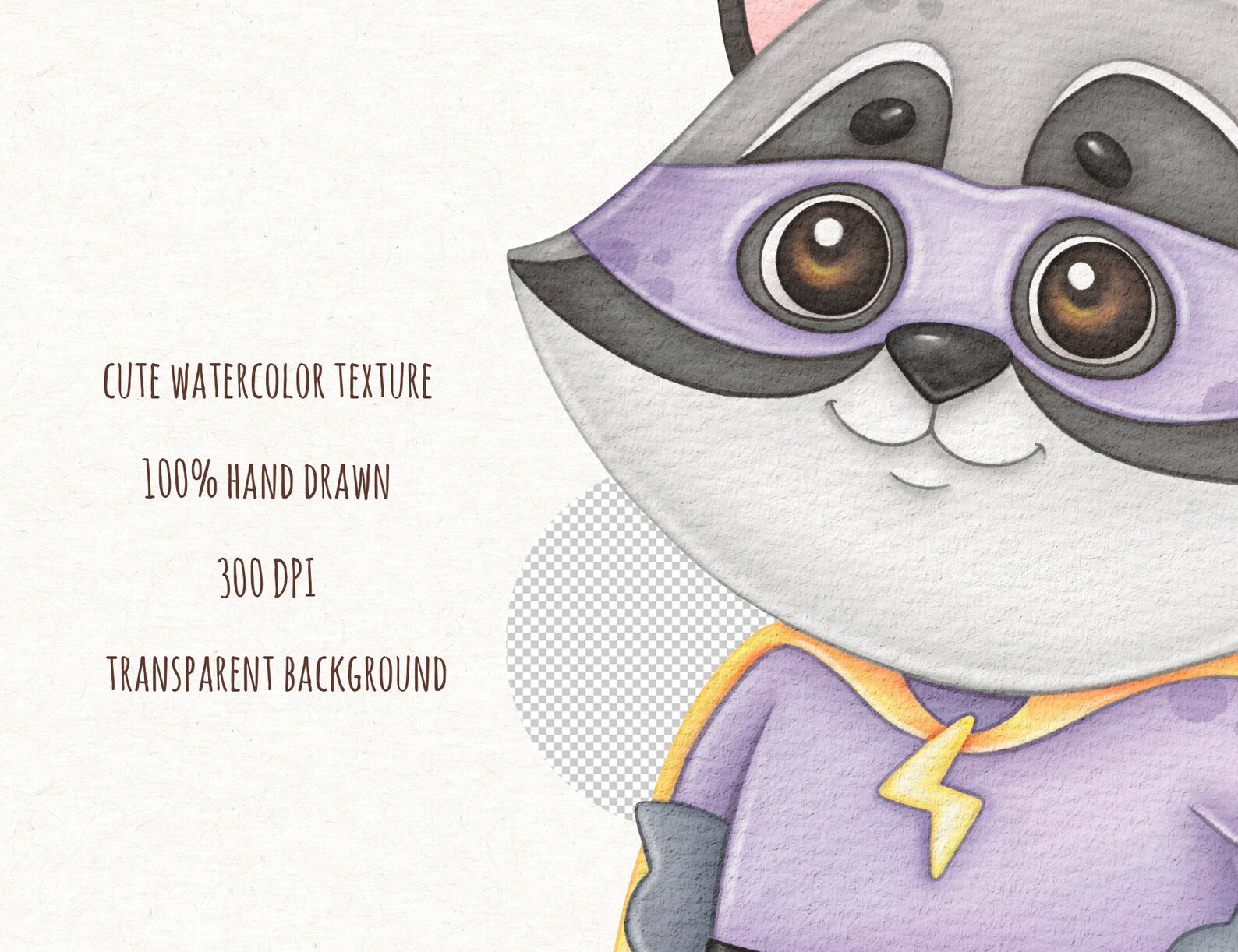 Watercolor Superhero Clipart Superhero Baby Animals Png - Etsy