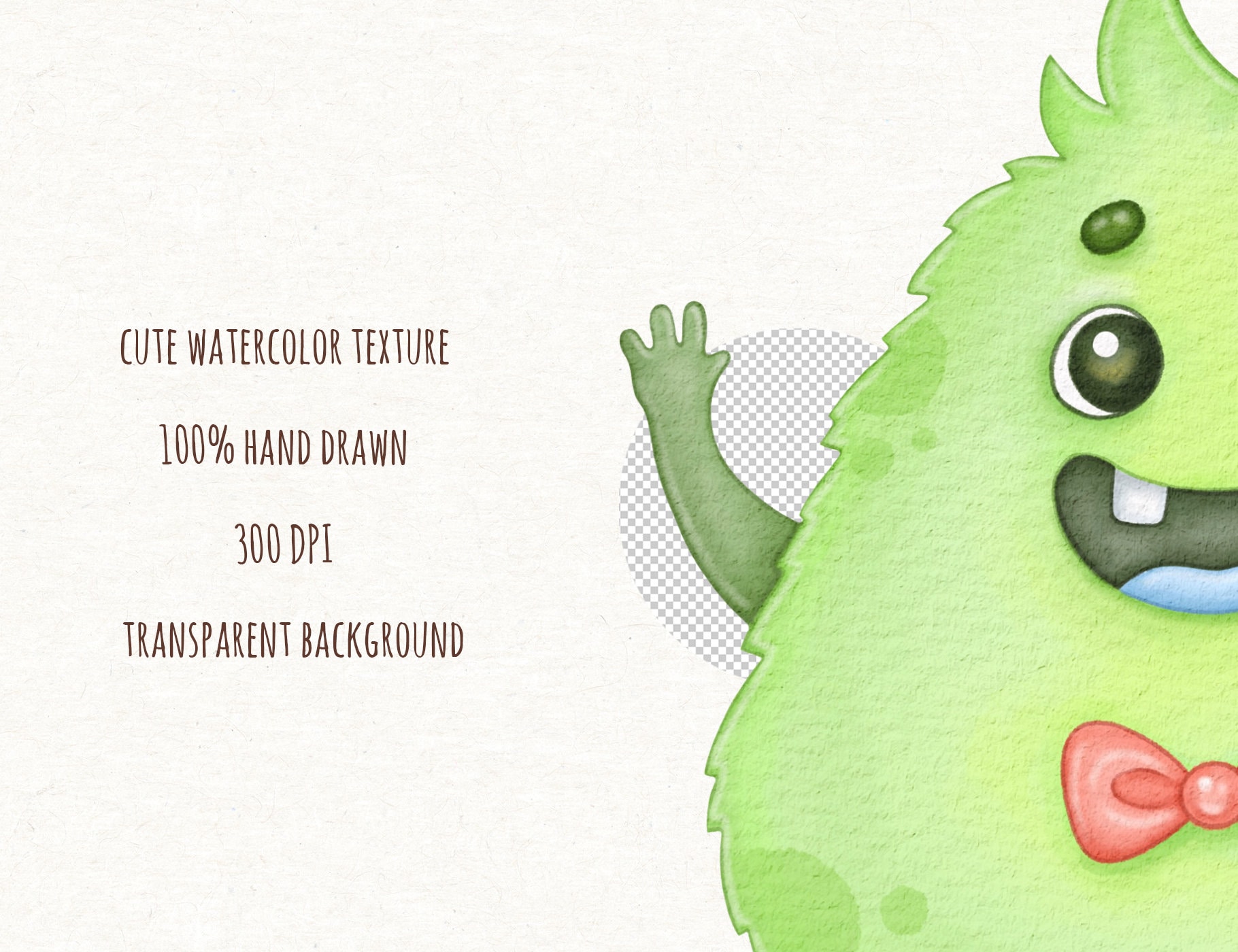 Watercolor Monsters Party Clipart Monster Birthday PNG - Etsy